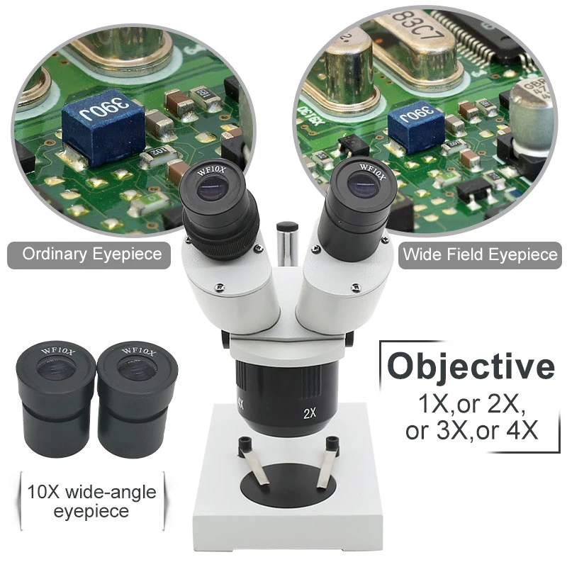 Stereo Microscopes 20x & 40x Magnification WF 10X and WF 20X Eyepiece ...