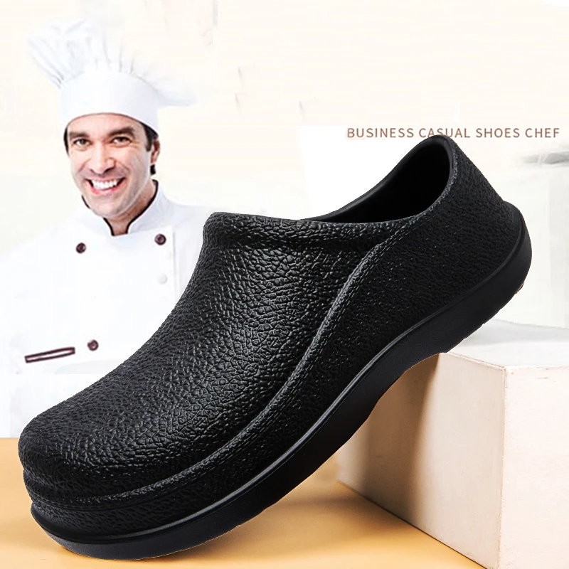 Men Summer Slipper Kitchen Clogs Chef Shoes Work Flip-flop Waterproof ...