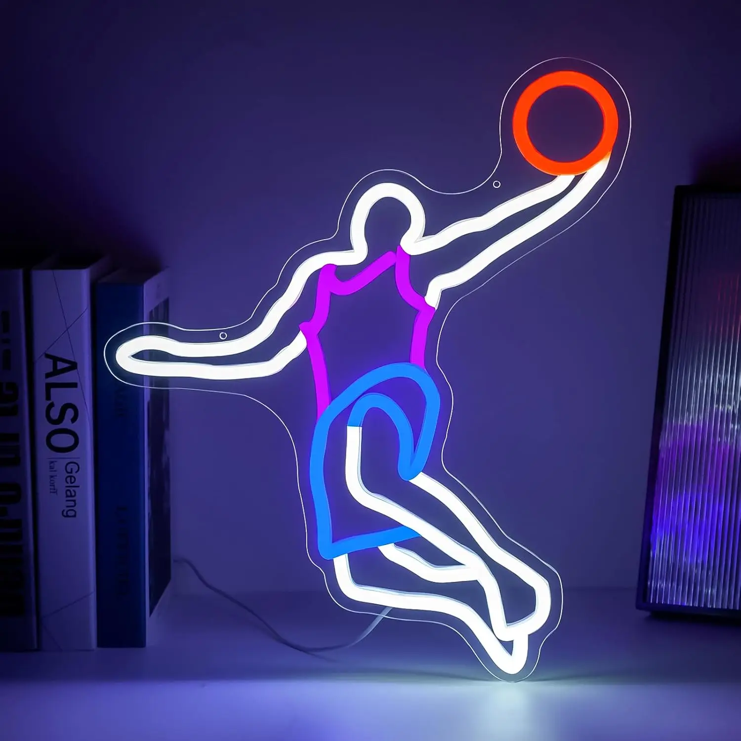 Basketball LED Neon Sign USB Dimmable Neon Light Sign for Gameroom ...