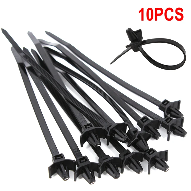 Nylon Cable Tie Wrap Fixed Fastener Clips Cars Mount Wire Tie Clip Car ...