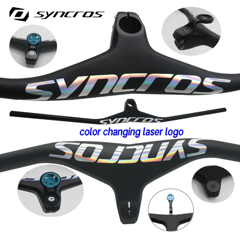 syncros-carbon-Handlebar-Chrome-Integrated-bar-MTB-Bike-7-660-800mm-70 ...