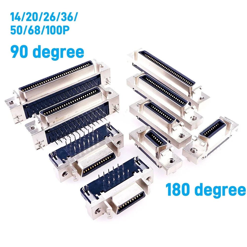 1/5/20Pcs Female MDR Servo Driver SCSI Connector HPCN Slot Type 14 20 ...
