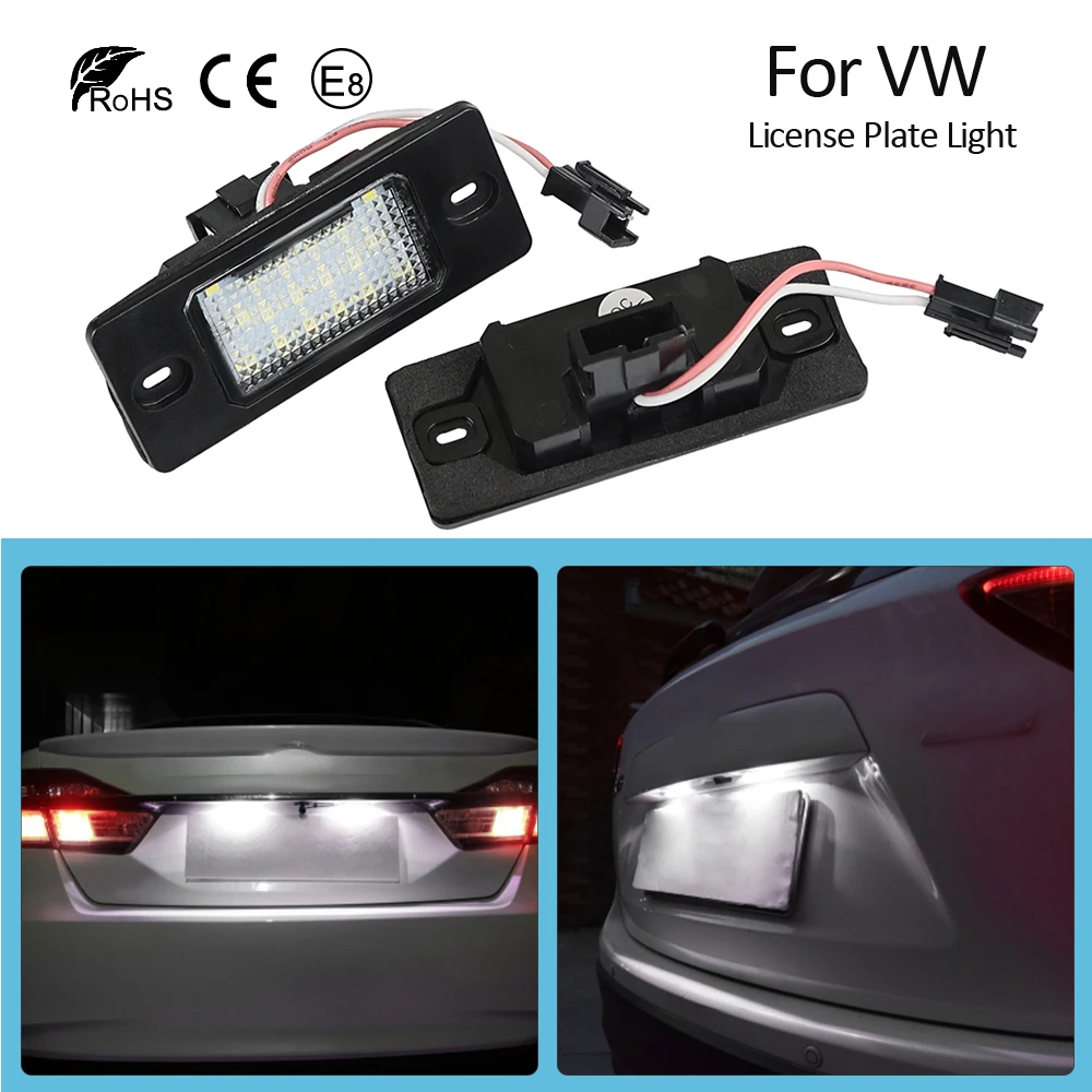 Canbus Error Free License Plate Lights For Vw Golf 5 Passat B5 ...