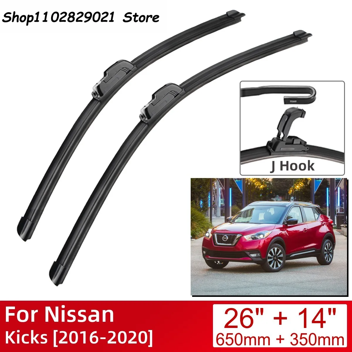 For Nissan Kicks 2016-2020 26"+14" Car Accessories Front Windscreen ...