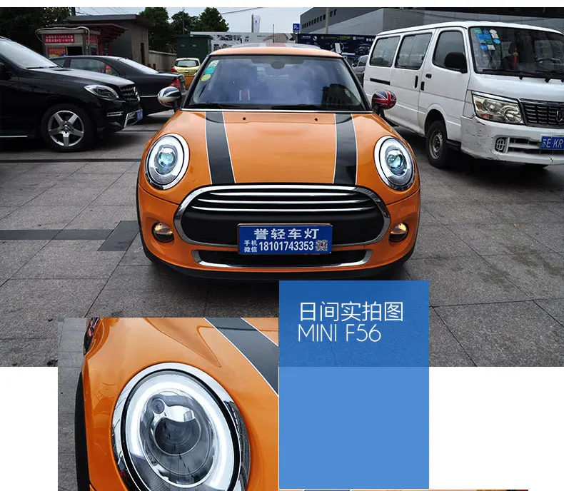 MINI COOPER Headlights 2014-2018 F54 F55 F56 LED Headlight DRL Hid Head ...