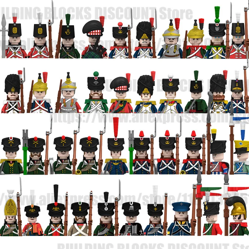 MOC-Military-Napoleonic-Wars-French-Russian-Figure-Army-Building-Block ...