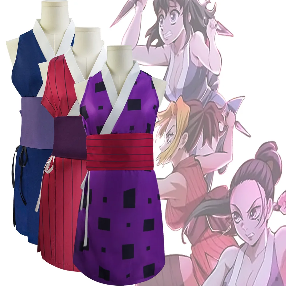 Anime Demon Slayer Makio Suma Hinatsuru Cosplay Costume Uniform Dress ...