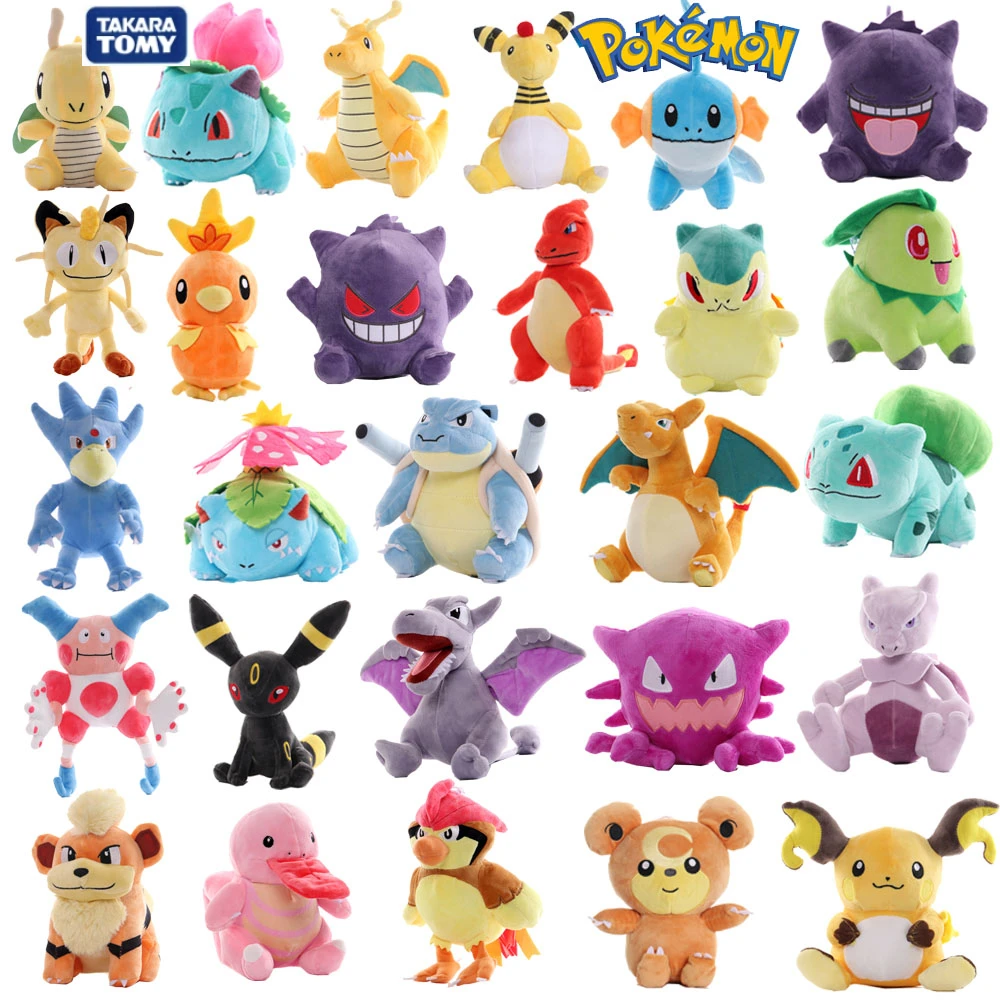 Takara Tomy Pokemon Plush Venusaur Dragonite Gengar Blastoise Mewtwo ...