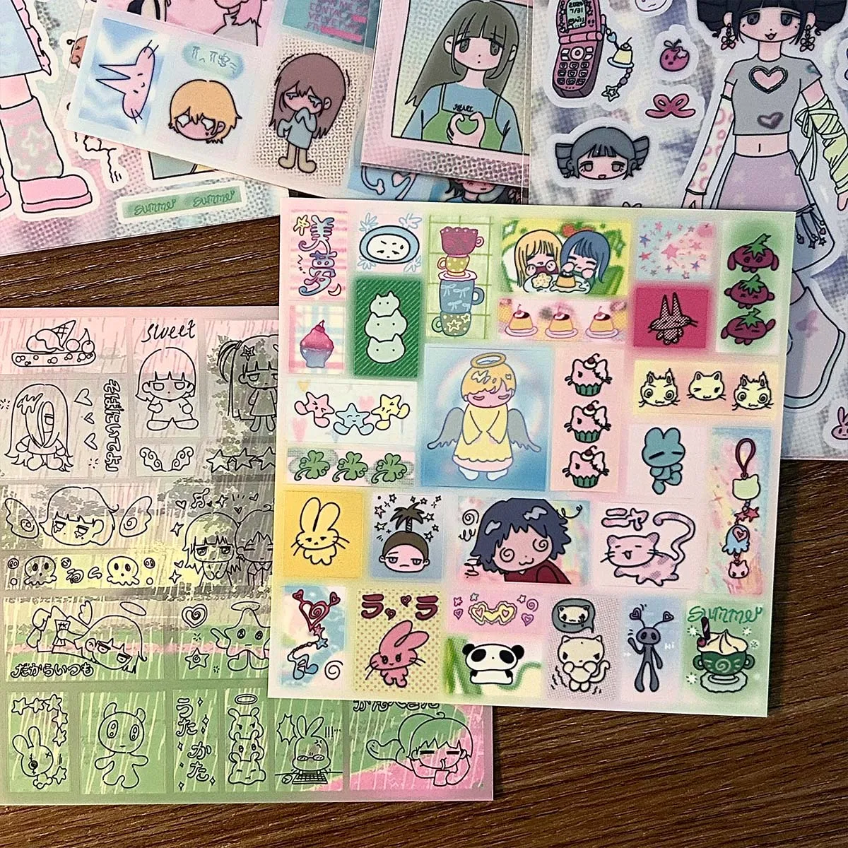 Doodle-Deco-Stickers-for-Scrapbooking-Stationery-Showa-Style-Stickers ...