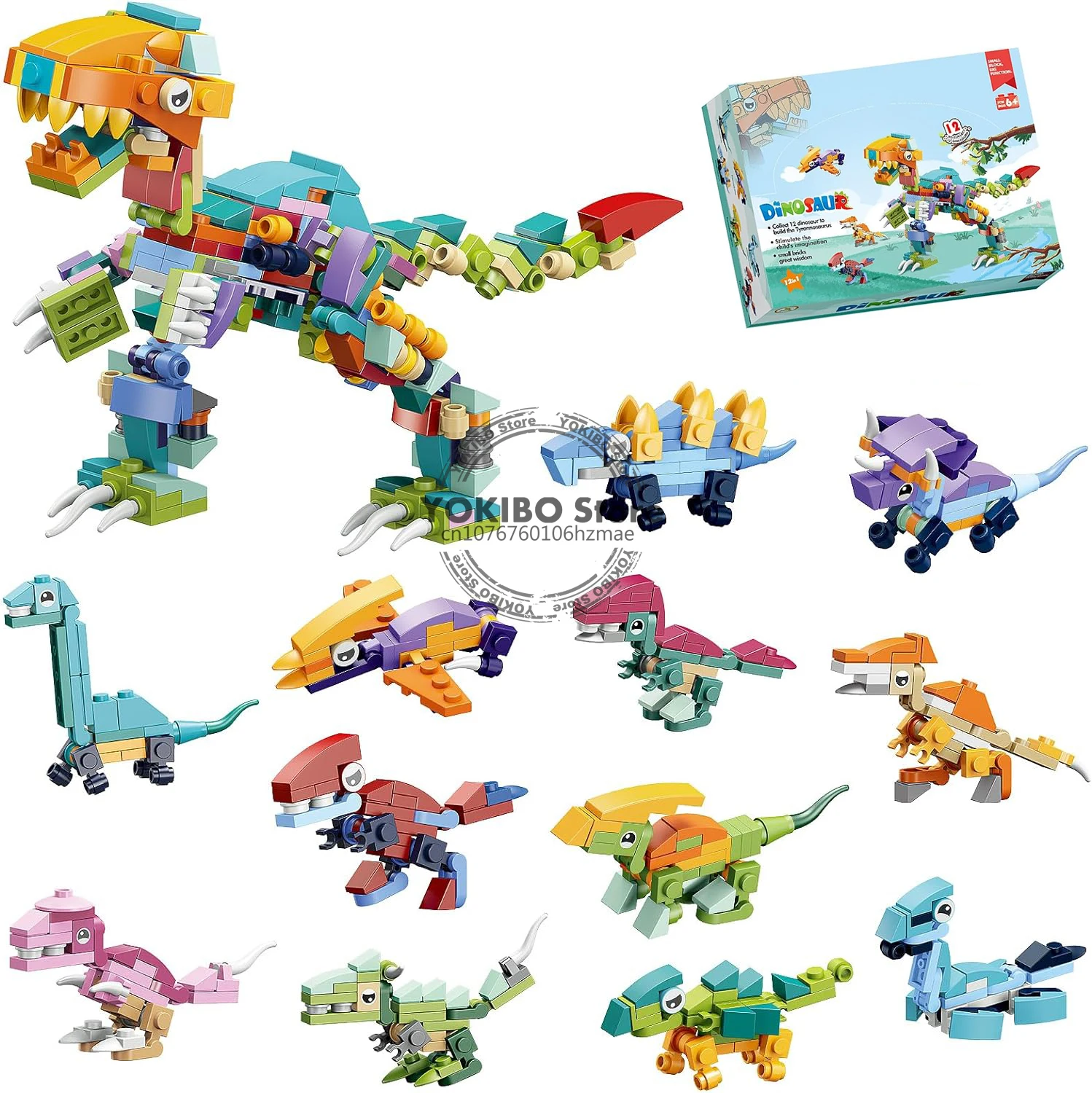12-in-1-Dinosaur-Building-Blocks-Sets-Developmental-Toy-Building-Block ...