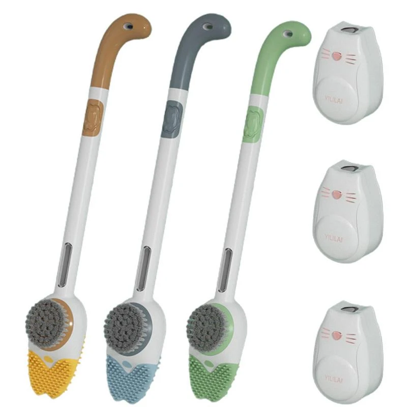 Toilet Brush Cute Silicone Bathroom Plunger With Soap Dispenser Kitten ...