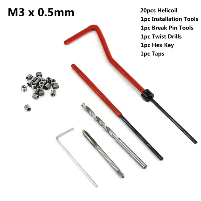 25pcs Metric Thread Repair Kit M3/M4/M5/M6/M7/M8/M10/M12/M14/M16 Screw ...