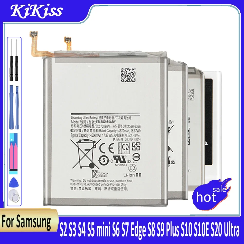Battery For Samsung GALAXY S2 S3 S4 S5 mini S6 S7 Edge S8 S9 Plus S10 ...
