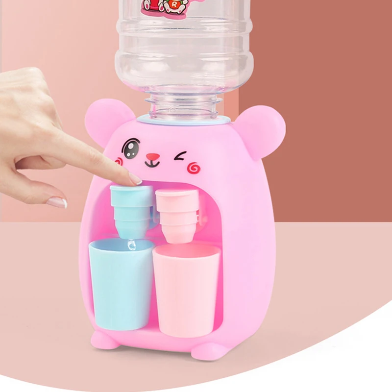 Dual-Water-Dispenser-Toy-with-mini-Cute-Pink-blue-Juice-Milk-Drinking ...