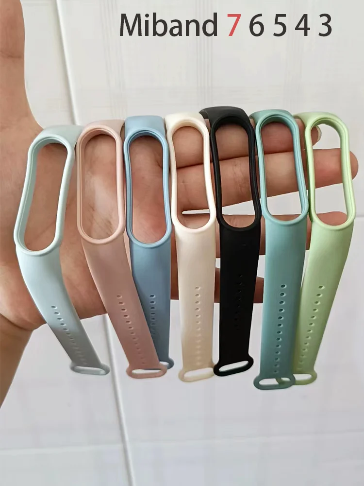 팔찌 Mi band 7 6 스트랩 스포츠 실리콘 Mi band 4 mi band 5 손목 correa 교체 손목 밴드 ...