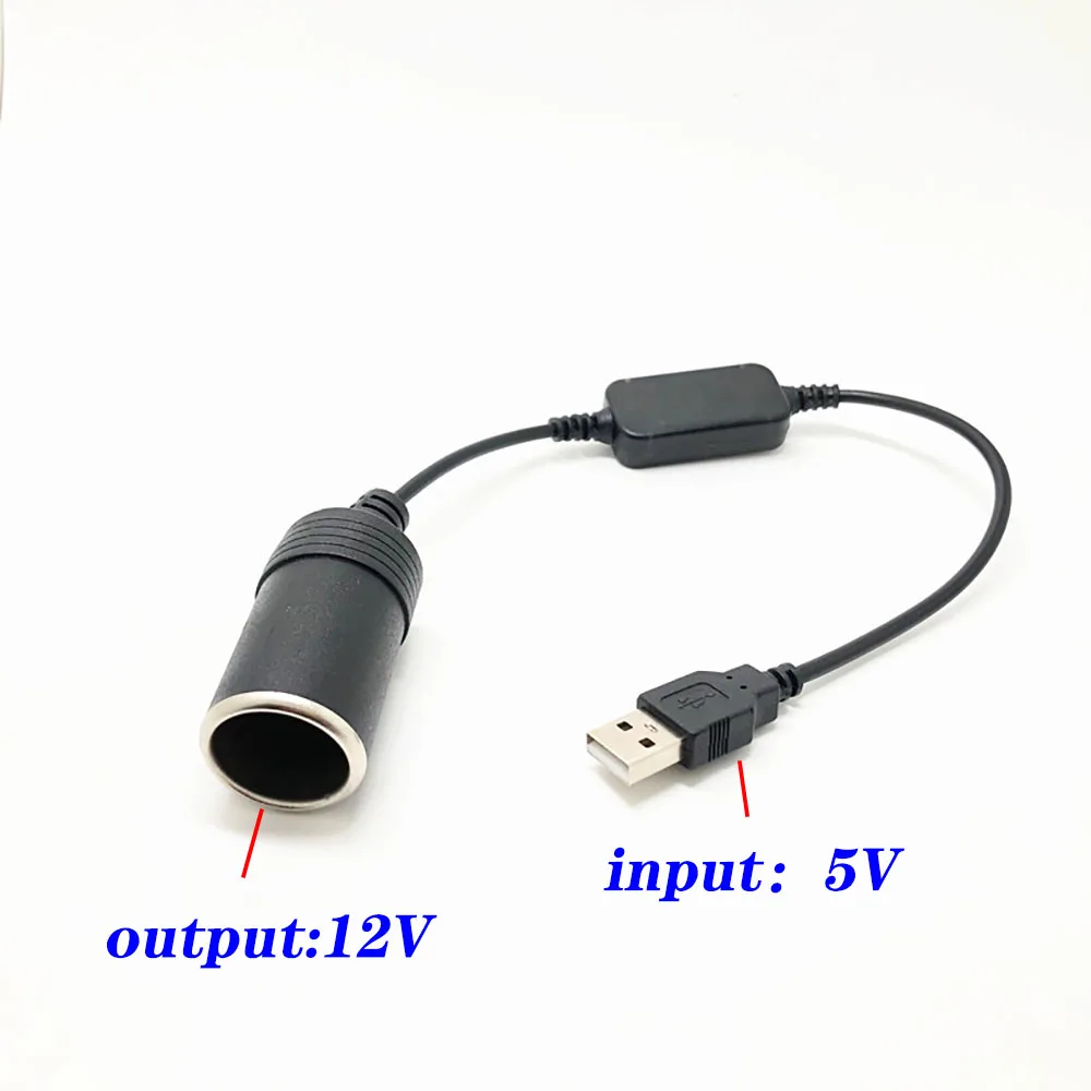 5V 2A USB to 12V Cigarette Lighter Socket USB Male Cigarette Lighter ...