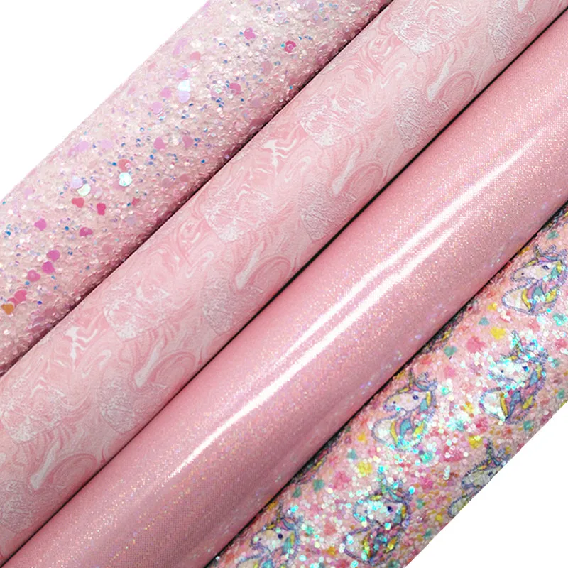 Unicorns-Custom-Glitter-Leather-Sheets-Glitter-Faux-Leather-with-Hearts ...