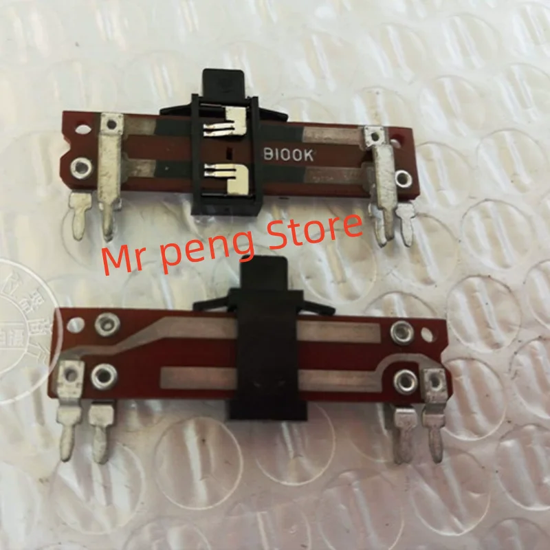 2pcs-for-40MM-straight-slide-fader-dual-Potentiometer-B100K-Handle ...