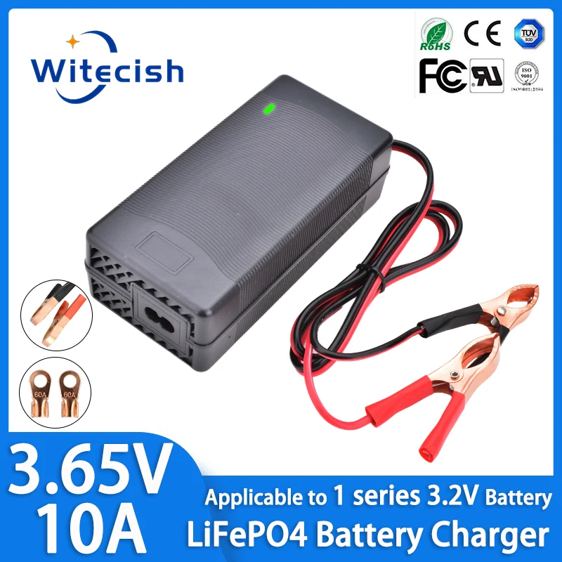 3.65V 10A Lifepo4 Charger for 1S 3.2V 3.3V LFP Iron Phosphate Battery ...