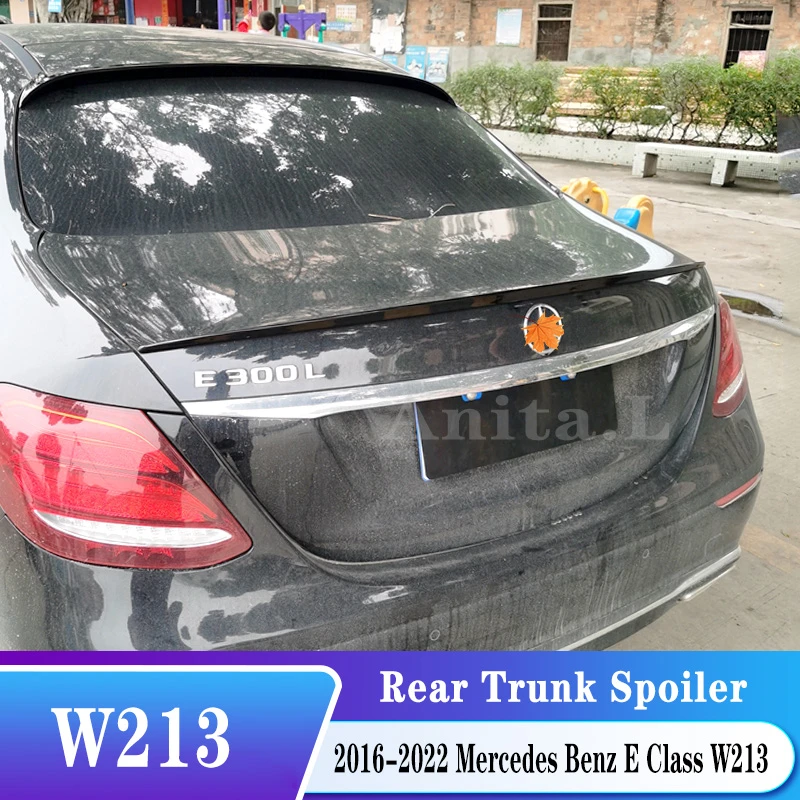 For Mercedes Benz E Class W213 E200 E400 E43 AMG Sedan Trunk Spoiler Car Rear Wing Carbon Fiber ...