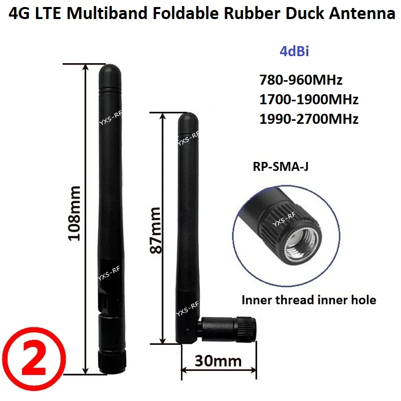 Многодиапазонная антенна 4dBi 4G LTE 3G GSM GPRS NB-IOT Lora, резиновая антенна SMA, складная ...