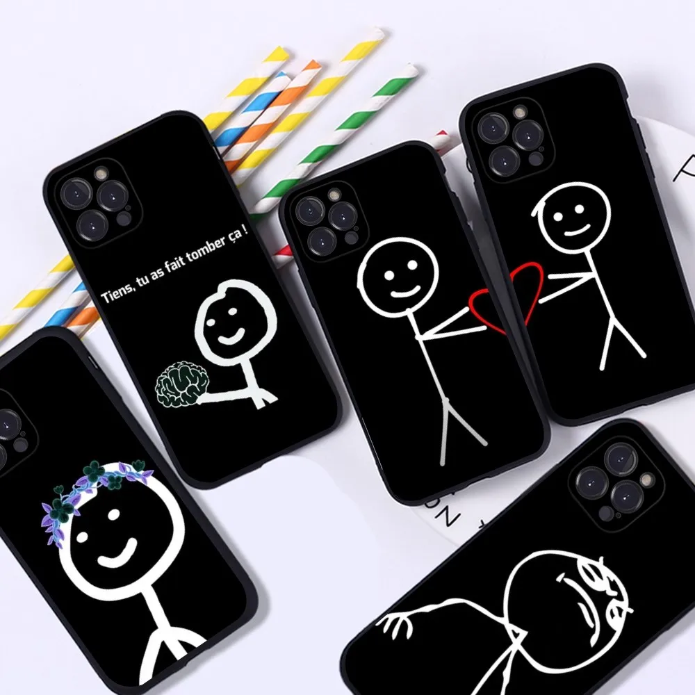 funny-Cute-Cartoon-Matchman-Phone-Case-For-iPhone-15-6-7-8-Plus-11-12 ...