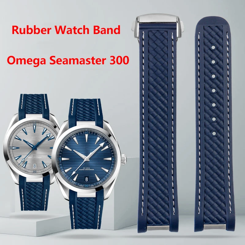 Pulseira-de-rel-gio-de-borracha-Silicone-Omega-Seamaster-Pulseiras ...