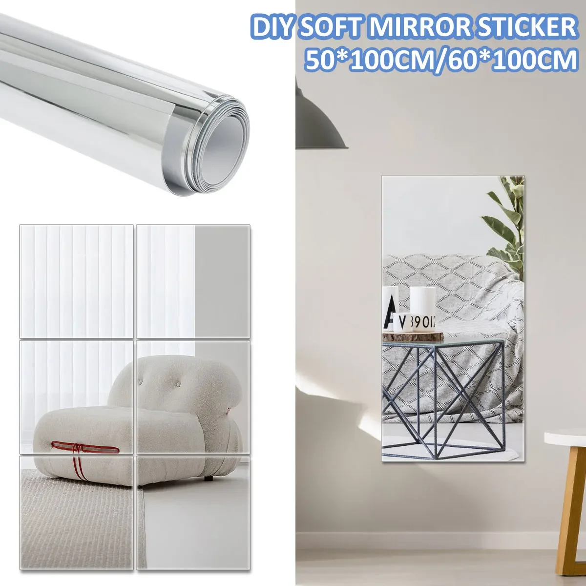 Self-Adhesive-Mirror-Stickers-Flexible-Mirrors-Sheets-Cuttable-DIY-Wall ...