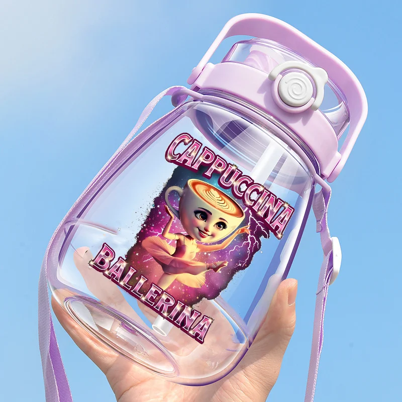 Italian Brainrot Potbelly Water Cup Drink with Glass Cartoon Summer ...