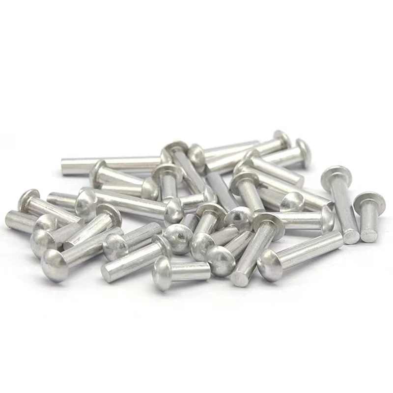 50pcs 5mm Round Aluminum Solid Rivet M5*6/8/10/12/16/20/25/30 Aluminium ...