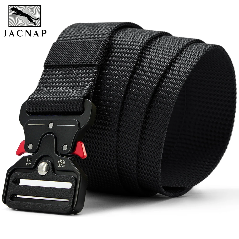 Men Belt Nylon Breathable Belts for Men Metal automatic buckle Cowboy ...