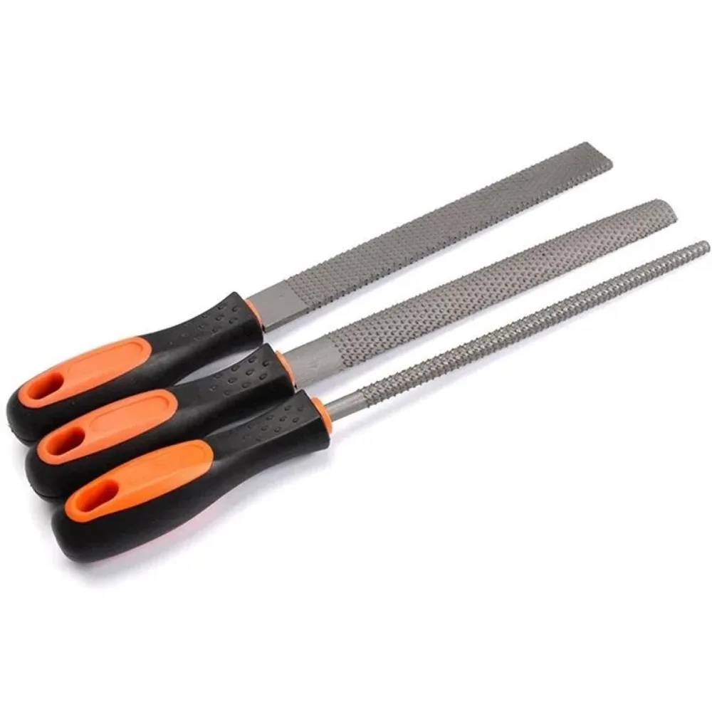8" Wood Rasp Files Coarse-Teeth Woodworking Filing Round Flat Half ...