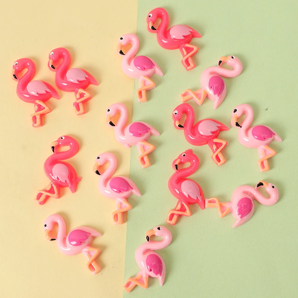 20Pcs-Cartoon-Animal-Flamingo-Resin-Flatback-Cabochons-Embellishment ...