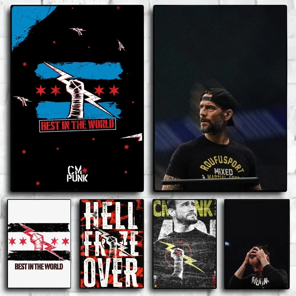 Game-W-WWE-Cm-Punk-Poster-Paper-Print-Home-Living-Room-Bedroom-Entrance ...