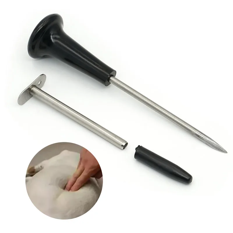 1Set-Livestock-Stainless-Steel-Cattle-Sheep-Rumen-Deflation-Needle-Cow ...