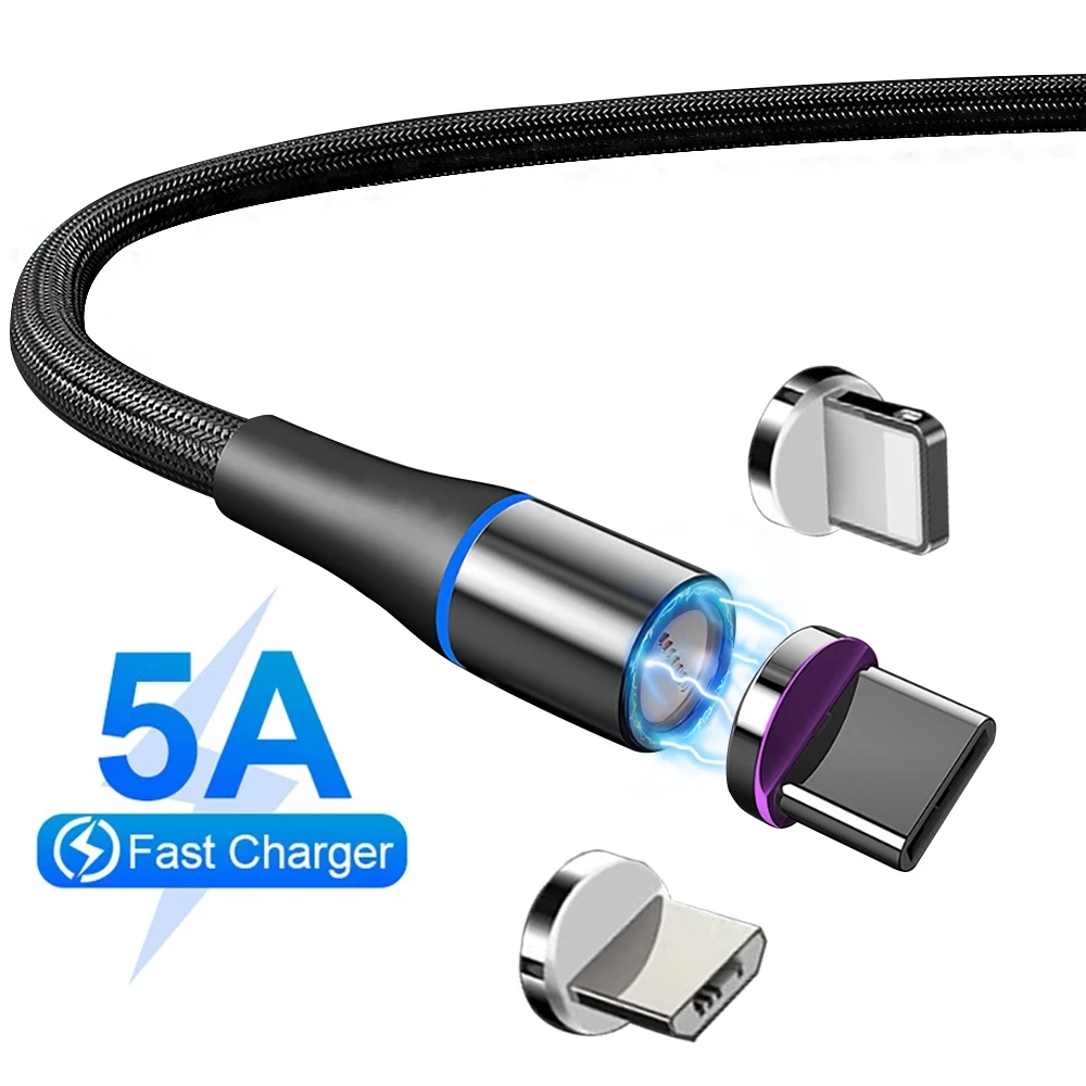 5A-Magnetic-Cable-Super-Fast-Charging-Data-Cable-For-Huawei-P30-P20-P10 ...