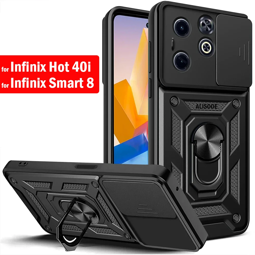 Armor-Capa-for-Infinix-Hot-40i-Smart-8-Case-Slide-Lens-Protection-Ring ...