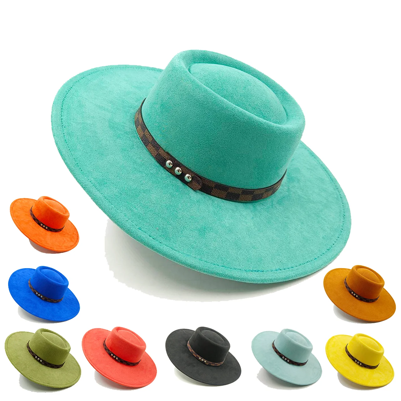 Sombrero-Fedora-de-pie-de-cerdo-para-hombre-y-mujer-gorro-c-ncavo-de ...