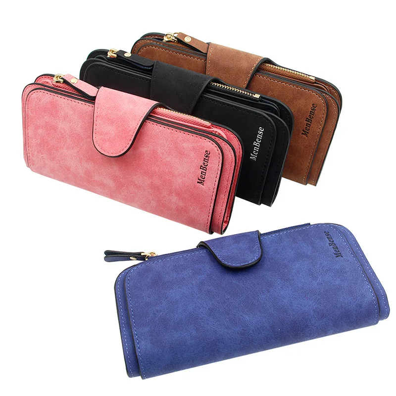 Long Magic Magnet Clasp Wallet For Woman Men Business Design Purse ...