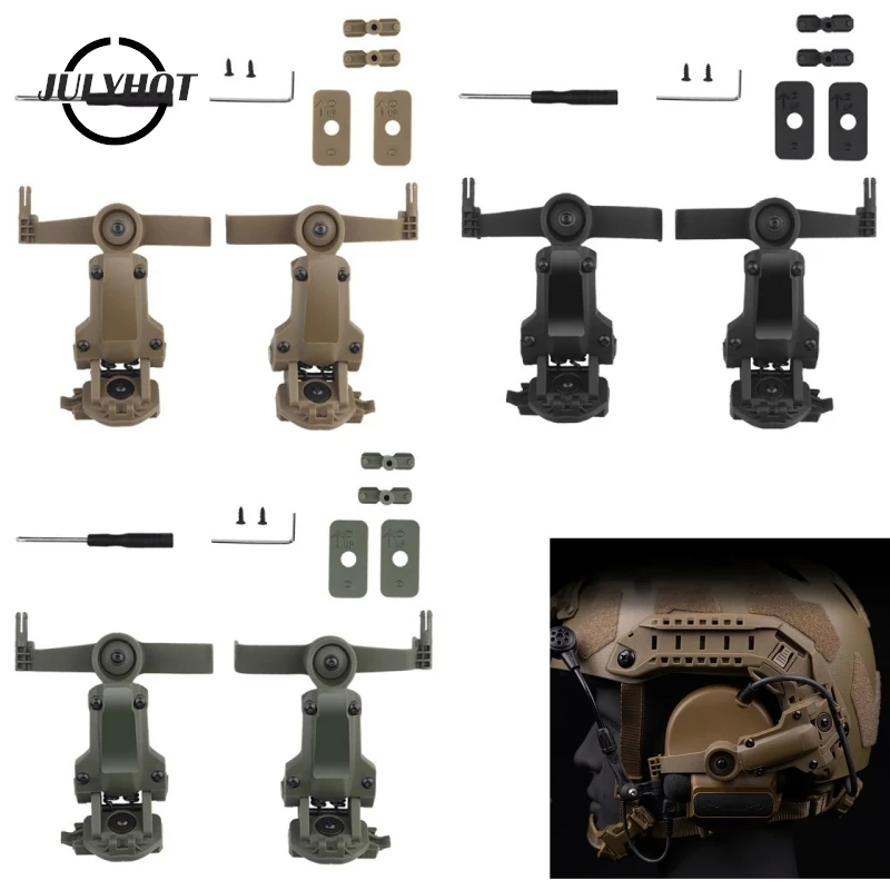Shooting-Headset-Bracket-Kit-Multi-angle-Rotation-Helmet-Rail-Adapter ...
