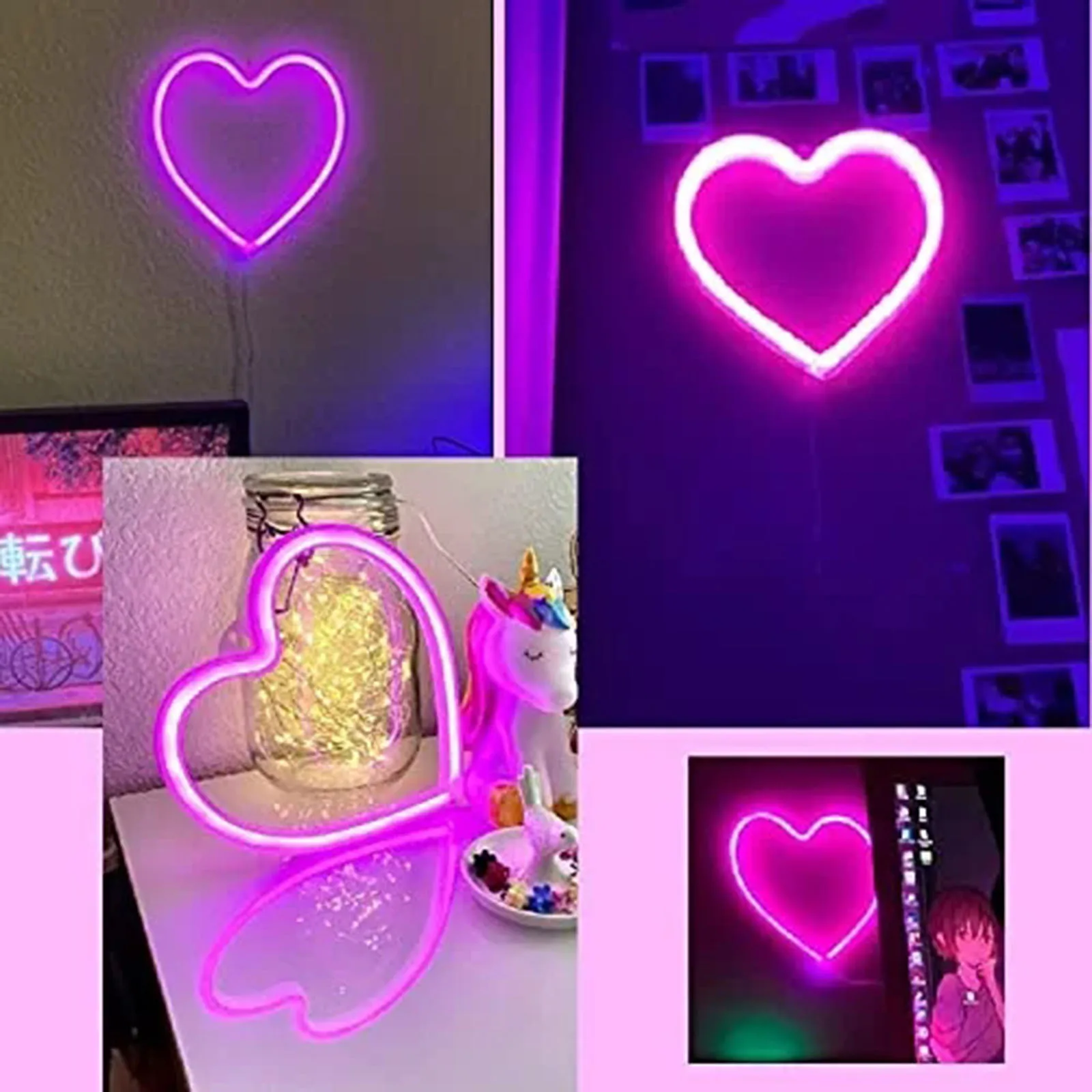 Akkumulátor/Usb Led Neon Világos Fali Dekoráció Pillangó Villám Jel ...