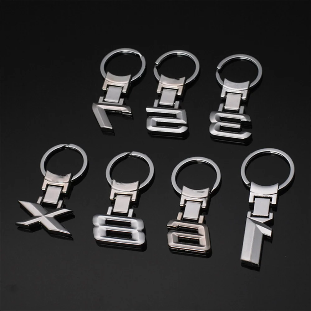 Creative-Metal-Car-Keychain-1-3-5-6-7-X-Shape-Number-Key-Ring ...