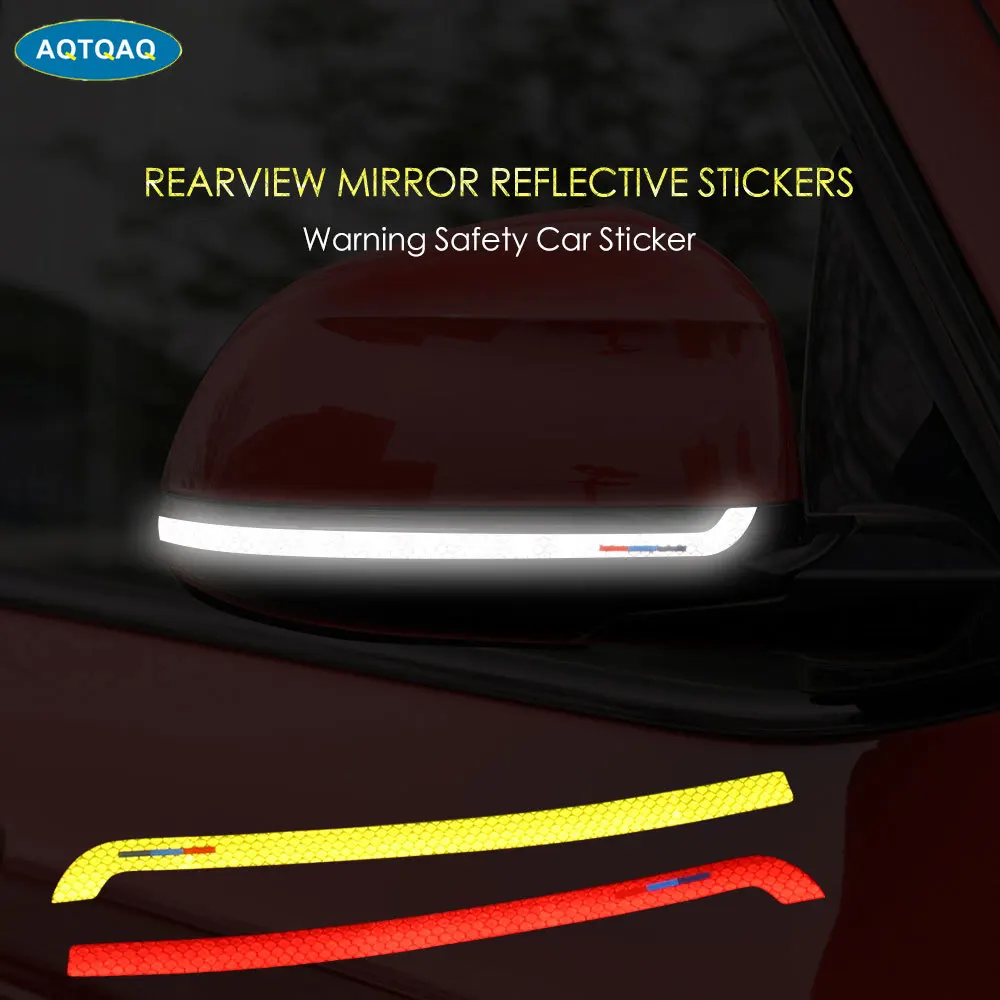 1Pair-Car-Rear-View-Mirror-Sticker-Reflective-Decal-Vinyl-Sticker-Decal ...