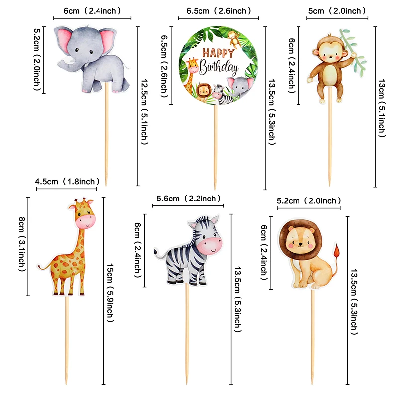 Printable Safari Cupcake Toppers