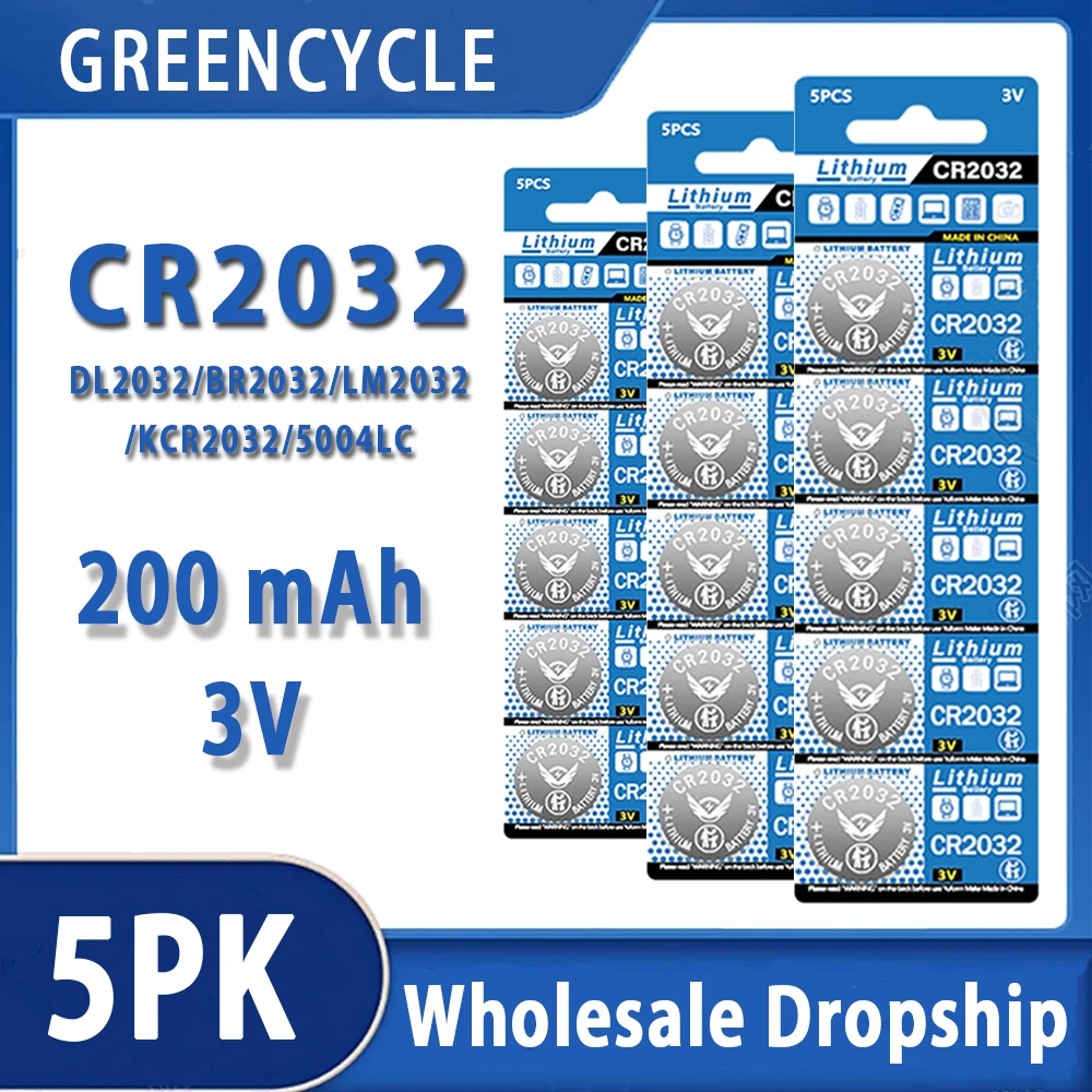 5-100Pcs-CR2032-CR-2032-Button-Batteries-DL2032-BR2032-KCR2032-3V ...