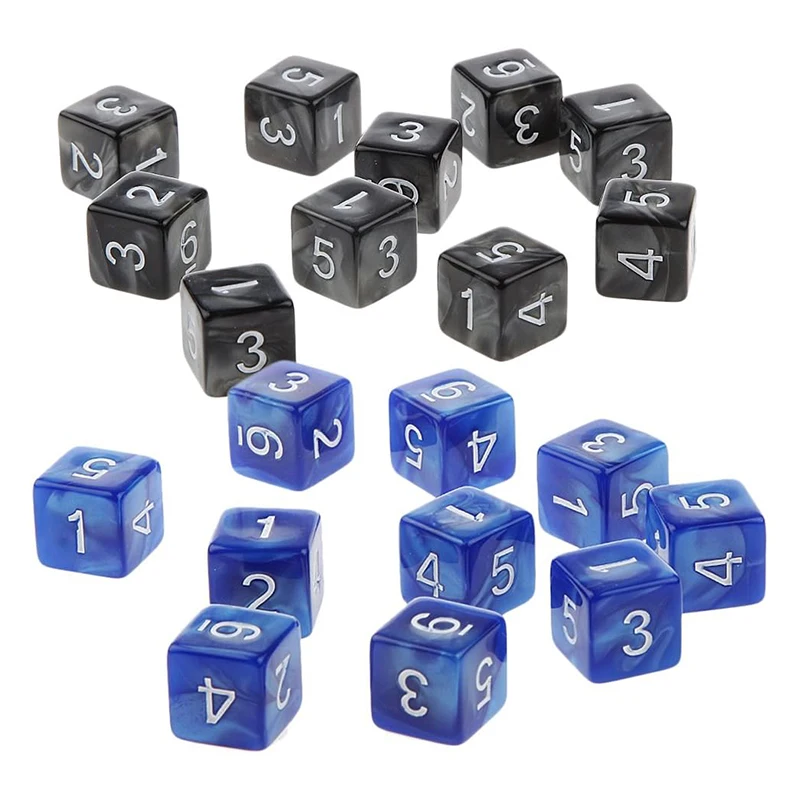 10Pcs-High-Quality-16mm-Multi-Color-Six-Sided-Spot-D6-Playing-Games ...