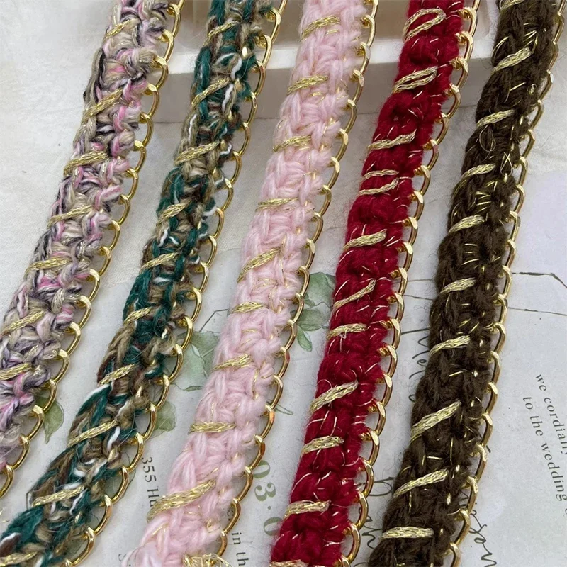 Black-Green-Gold-Chain-Hand-Woven-Versatile-Collar-Cuffs-Decorated-with ...
