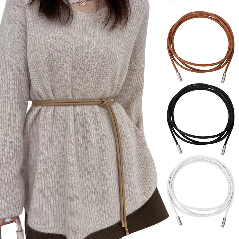 New-Women-Waistband-Belts-Thin-Belt-Simple-Decoration-Tie-With-Dress ...