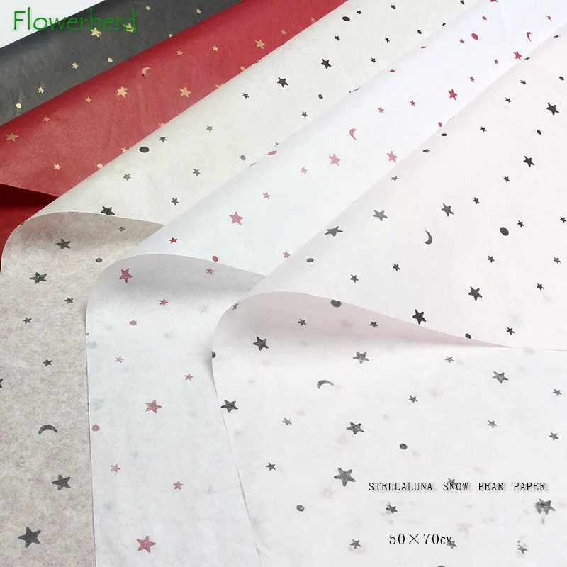 Sydney Tissue Paper Bronzing Star Moon Metal Texture Lined Flower ...