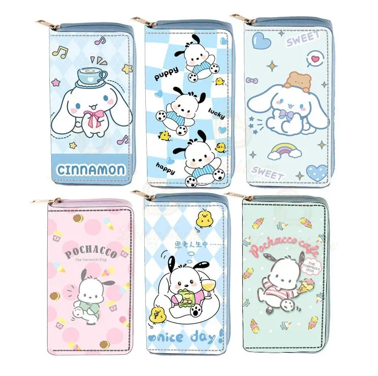 New-San-Women-s-Long-Zipper-Wallet-Cinnamoroll-Purin-Cartoon-PU-Coin ...